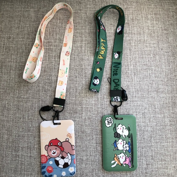 Accessories | Cute Carton Id Cardholder With Lanyard | Poshmark